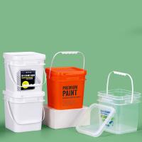 China 5L Square Food Grade HDPE Bucket with Custom Printing - High Density Polyethylene Container for Storage and Organization for sale