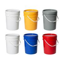 China 20L Durable PP Recycled Plastic Bucket for Customized Printing Food Grade Chemical Paint for sale