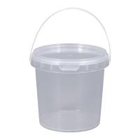 China PP Mini White Plastic Food Storage Bucket for Customized Printing and Water Container for sale