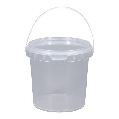 China PP Mini White Plastic Food Storage Bucket for Customized Printing and Water Container for sale