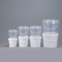 China PP Mini White Plastic Food Storage Bucket for Customized Printing and Water Container for sale