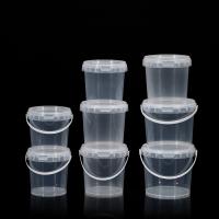 China PP Mini White Plastic Food Storage Bucket for Customized Printing and Water Container for sale