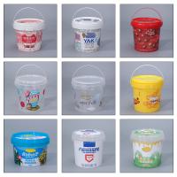 China PP Mini White Plastic Food Storage Bucket for Customized Printing and Water Container for sale