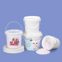 China Sample Supplied Food Grade IML Customized PP Plastic Ice Cream Bucket With Lid Handle for sale