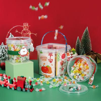 China Christmas Candy Cookies Packaging Plastic Jars 100ml-500ml with Logo Printing Food Grade PP Material for sale