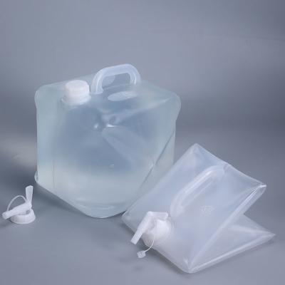 China 5 Gallon Collapsible Water Container 20L LDPE Bag with Tap for Sanitizer Storage -20℃ to 85℃ Temperature Range for sale