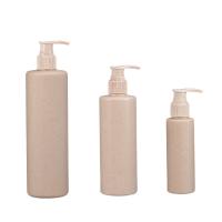 China Biodegradable Wheat Straw Cosmetic Bottles 100-500ml for Body Lotion Shower Gel Shampoo Packaging for sale