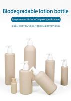 China Biodegradable Wheat Straw Cosmetic Bottles 100-500ml for Body Lotion Shower Gel Shampoo Packaging for sale