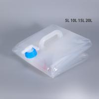 China 10L Foldable Portable Transparent Outdoor Water Carrier with Tap for Camping and Hiking for sale