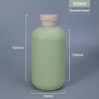 China Avocado Green 500ml Empty Plastic Bottle for Shampoo and Conditioner Packaging with Custom OEM Options for sale