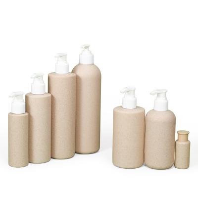 China 300ml Biodegradable Wheat Straw Plastic Hotel Shampoo Bottles with Pump Dispenser - Eco-Friendly Amenity Packaging for sale