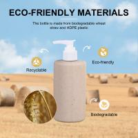 China Wheat Straw Biodegradable Plastic Bottle 100-500ml for Hotel Amenities & Home Bath Custom OEM/ODM for sale