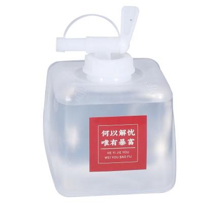 China Square 5L 10L 20L LDPE Collapsible Foldable Liquid Carrier Soft Bag for Outdoor Camping Water Storage for sale
