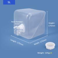 China Custom Size Accepted 20L Outdoor Collapsible Jerry Can Water Container With Plastic Tap for sale