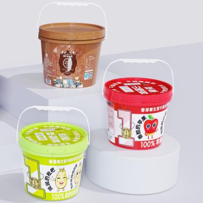 China Thickened PP 5 Gallon Plastic Buckets White Pail 0.5L to 35L Capacity Food-Grade Storage Containers for sale