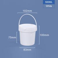 China Thickened PP 5 Gallon Plastic Buckets White Pail 0.5L to 35L Capacity Food-Grade Storage Containers for sale
