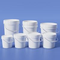China 3L Food Grade PP Storage Bucket with Press-On Lid and Sturdy Handle in White, Black, Blue Colors for sale