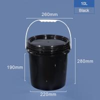China Polypropylene PP Plastic Beer Buckets 10 Litre Translcuent Grey black for sale