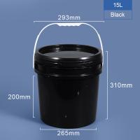 China 15 Liter Recycled PP Food Grade Bucket with Secure Lid for Beverage Storage | 0.5L to 35L Capacity Options for sale