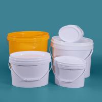 China 6L Heavy Duty Oval Polypropylene PP Recycled Plastic Buckets with Lids and Handles for Storage for sale