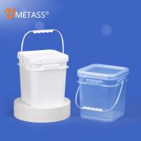 China Bulk Sealed Square 5 Gallon Transparent Bucket Food Safe Custom for sale