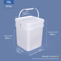 China 5 Gallon Square Beverage Bucket with Lid - Heavy Duty Plastic Storage Container for Bulk Materials for sale