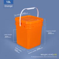 China 5 Gallon Square Beverage Bucket with Lid - Heavy Duty Plastic Storage Container for Bulk Materials for sale
