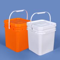 China ODM 6 Gallon Square Plastic Bucket with Lid - Heavy Duty Reusable Container for Food Storage and Industrial Use for sale