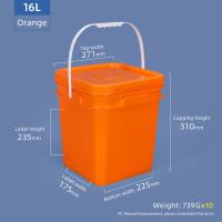 China 5 Gallon Polypropylene Transparent Plastic Bucket with Lid - Food Grade Storage Container for Dry and Liquid Products for sale