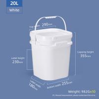 China ODM 6 Gallon Square Plastic Bucket with Lid - Heavy Duty Reusable Container for Food Storage and Industrial Use for sale