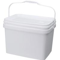 China Water Environmentally Friendly Rectangular Plastic Bucket 6L for sale