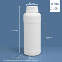 China 500ML Fluorinated Plastic HDPE Bottle Permeation Resistant for sale