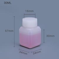 China HDPE 30ml Narrow Neck Square Bottle For Powder Solids Gel Oil for sale