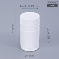China Eco-Friendly 20ml Plastic Pill Bottles For Travel Purpose for sale