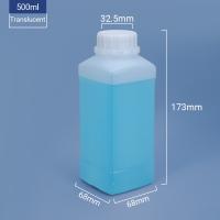 China Long Lasting 500ML Square Plastic Bottle Easy Filling And Pouring for sale