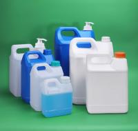 China Liquid Detergent Container One Liter 5L Plastic Jerry Can F-Style Jugs With Pump Dispensar For Hand Wash Disinfection for sale