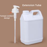 China Liquid Detergent Container One Liter 5L Plastic Jerry Can F-Style Jugs With Pump Dispensar For Hand Wash Disinfection for sale