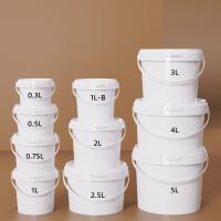 China Plastic Food Storage Buckets With Lids 300ml 500ml 1L 2L Food Grade Transparent Bucket For Fruit for sale