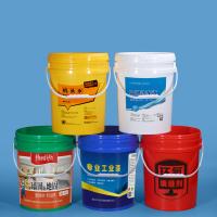 China 5 Gallon Plastic Bucket with Oil Spout Lid 20L Round Food Grade Plastic Oil Bucke for sale