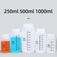 China Food Grade PP Plastic Bottle with Scale Line - Wide Neck 500ml-1000ml Liquid Container for Chemical and Food Storage for sale