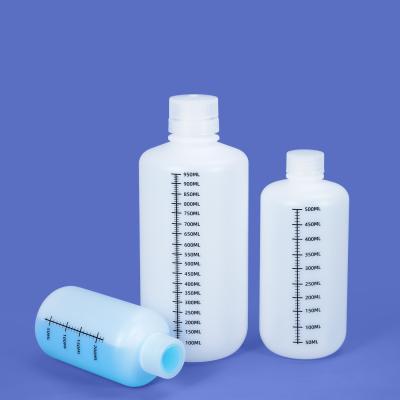 China Food Grade HDPE Narrow Neck Plastic Bottle with Scale Line - 100ml to 1000ml Medicine Liquid Packaging Container for sale