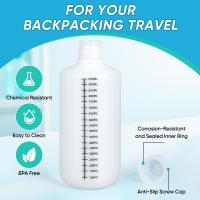 China Food Grade HDPE Narrow Neck Plastic Bottle with Scale Line - 100ml to 1000ml Medicine Liquid Packaging Container for sale
