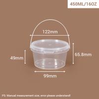 China 450ml-900ml Transparent Plastic Food Storage Buckets With Lids Fruit Bucket for sale