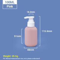 China Travel Size 100ml 3.4oz Plastic Shampoo Bottles with Pump Cap for sale
