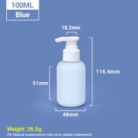 China Travel Size 100ml 3.4oz Plastic Shampoo Bottles with Pump Cap for sale