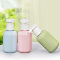 China 100ml Avocado Green Plastic Lotion Bottle With Flip Top Cap for sale