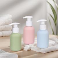 China 100ml Avocado Green Plastic Lotion Bottle With Flip Top Cap for sale