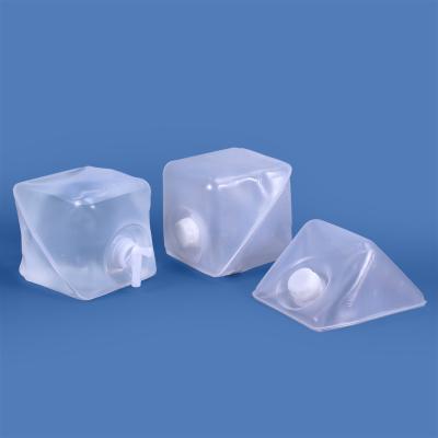 China Eco-Friendly 4L Water Clear Container Soft Collapsible Plastic Jerry Can with Faucet Lid Seal Lid for sale