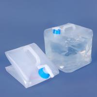 China 15L Transparent Water Bucket with Handle Drinking Bag Carrier Car Water Bag For Camping Travelling Tools With Handle Lid for sale