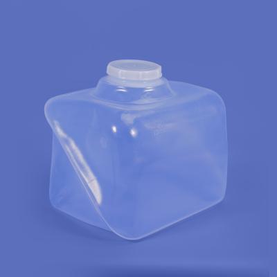 China Wide Diameter 10cm 25L Collapsible Translucent Water Bag for Camping Gear PVC Outdoor Square Container for sale